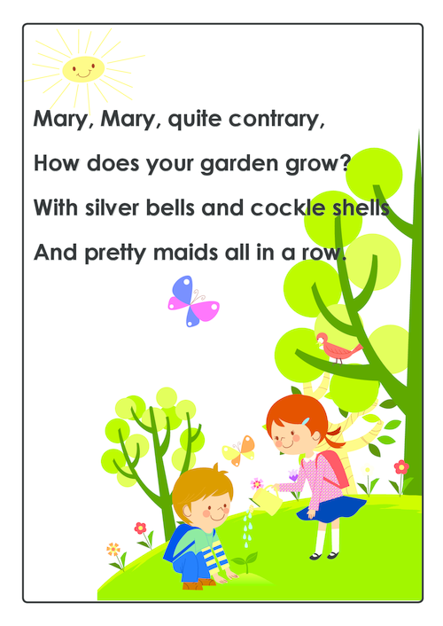 Mary Mary Quite Contrary Nursery Rhyme KidsPressMagazine