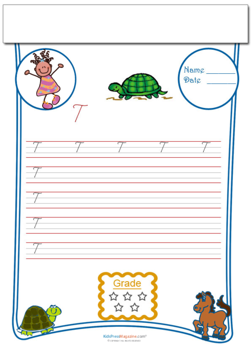 Cursive Writing Worksheet Letter T KidsPressMagazine Cursive Writing Worksheet Letter T KidsPressMagazine